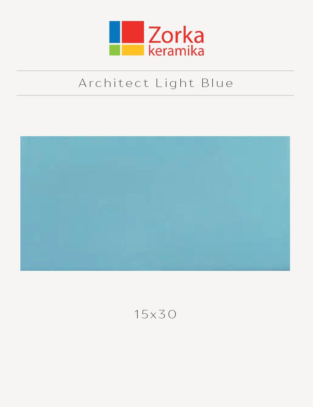 Zorka Keramika Architect Light Blue 15x30 podne i zidne pločice