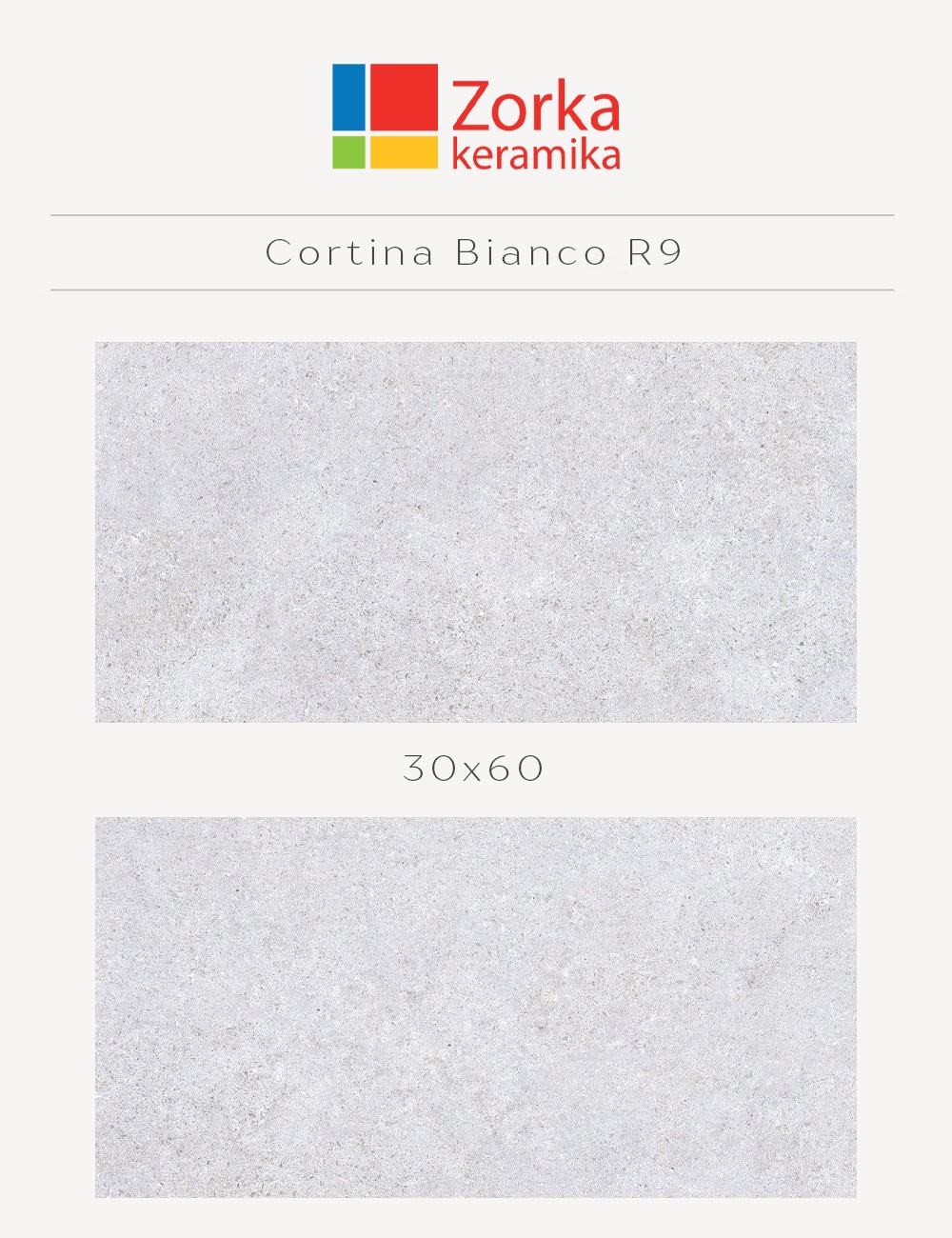 Zorka Keramika Cortina Bianco 30x60 r9 podne i zidne pločice