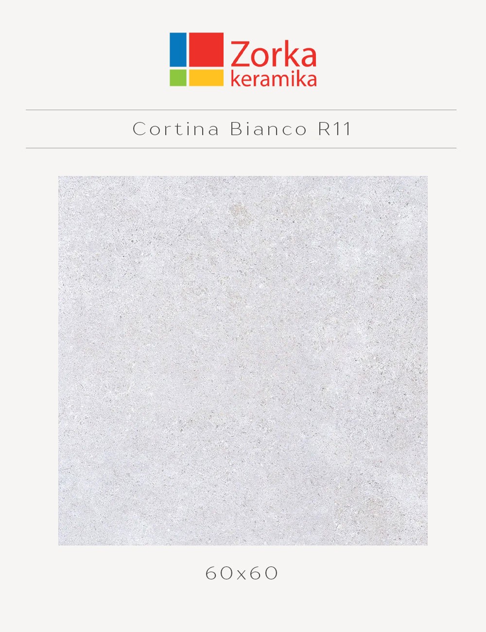 Zorka Keramika Cortina Bianco 60x60 r11 podne i zidne pločice