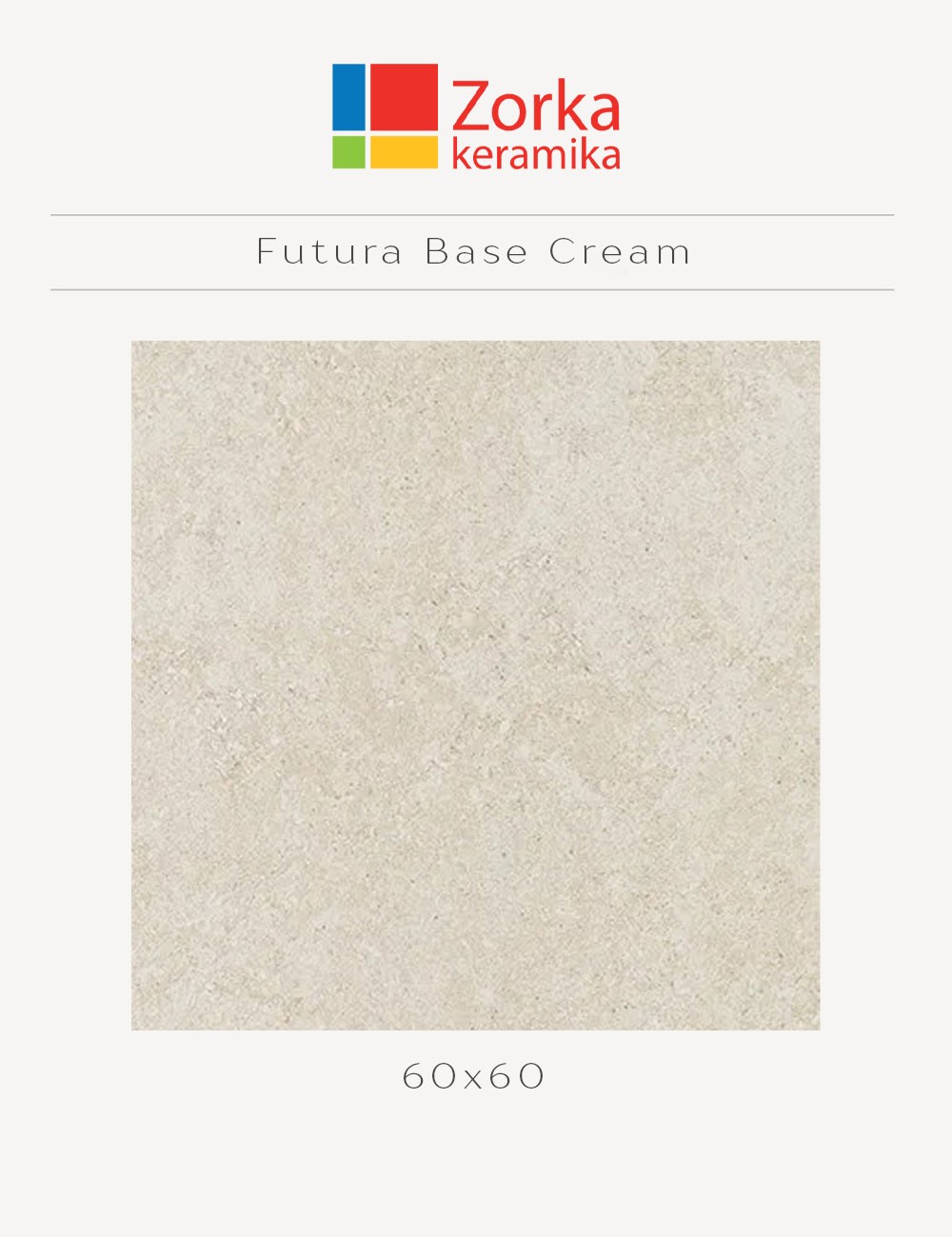 Zorka Keramika Futura Base Cream 60x60 podne i zidne pločice