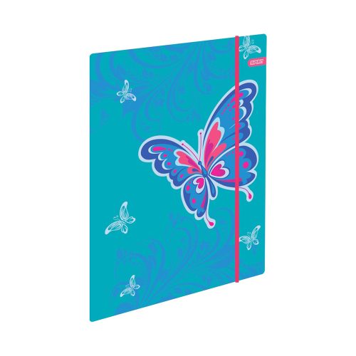 FASCIKLA SA ELASTIKOM A4 „Butterfly blue“