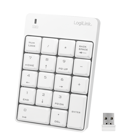 Logilink numpad BT numeriička tastatura bela
