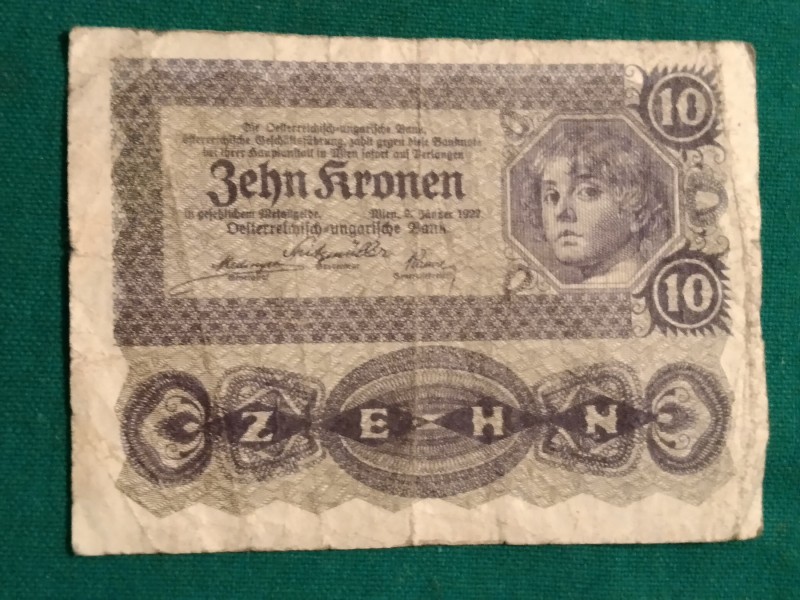 10 krune 1922 austrija