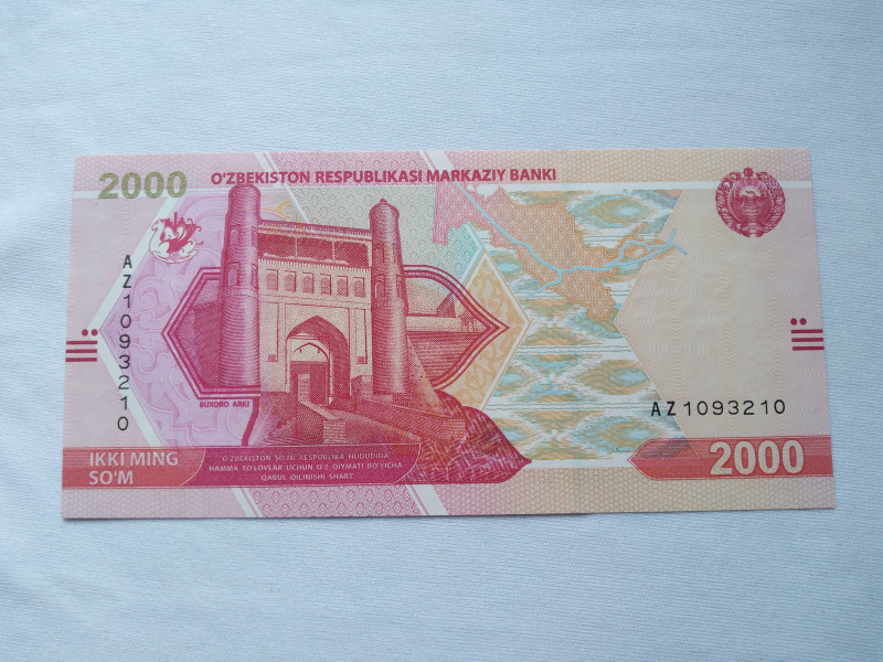 Uzbekistan 2.000 so'm,2021 god.UNC