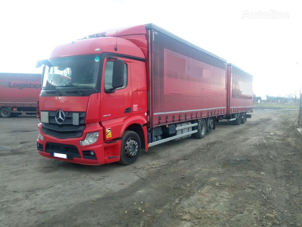 Mercedes-Benz Actros 2543 kamion sa klizna zavesa cerada + prikolica sa kliznom ceradom