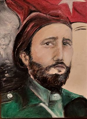 Slika Fidel Kastro ulje na platnu