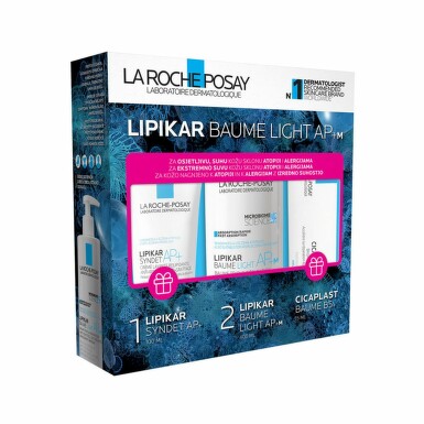 La Roche-Posay Lipikar Baume Light AP+M , 400 ml + Syndet AP+, 100 ml + Cicaplast Baume B5+, 15 ml PROMO