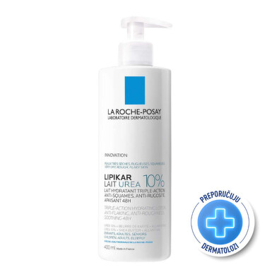 La Roche-Posay Lipikar Lait Urea 10% Hidratantni losion protiv perutanja i hrapavosti, 400 ml