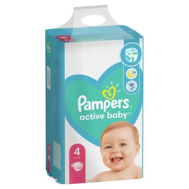 Pampers pelene active MB 4 maxi, 132 komada