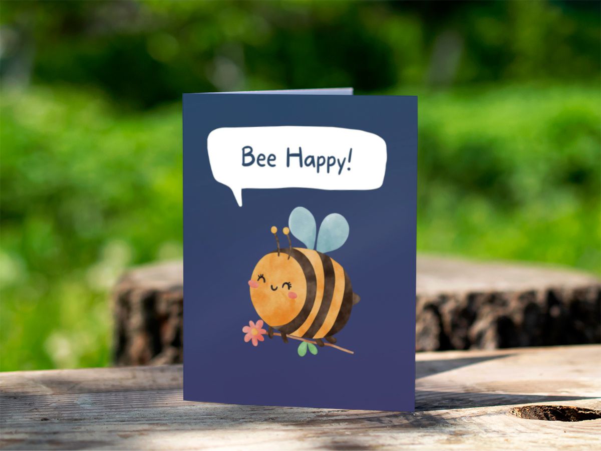 BEE HAPPY ČESTITKA