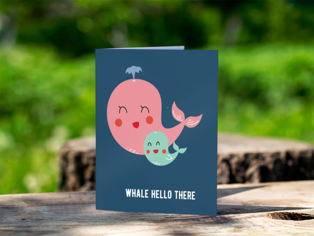 WHALE HELLO THERE ČESTITKA