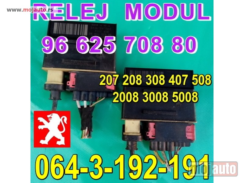 RELEJ 96 625 708 80 MODUL Pežo 207, 208, 308, 407, 508, 2008, 3008, 5008 Peugeot