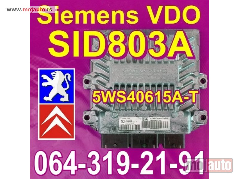 KOMPJUTER Siemens VDO SID803A Pežo Peugeot 5WS40615A-T Citroen