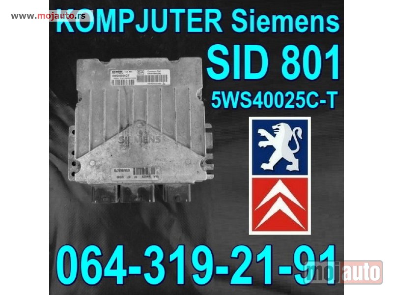 KOMPJUTER Siemens SID 801 Pežo Peugeot 5WS40025C-T Citroen