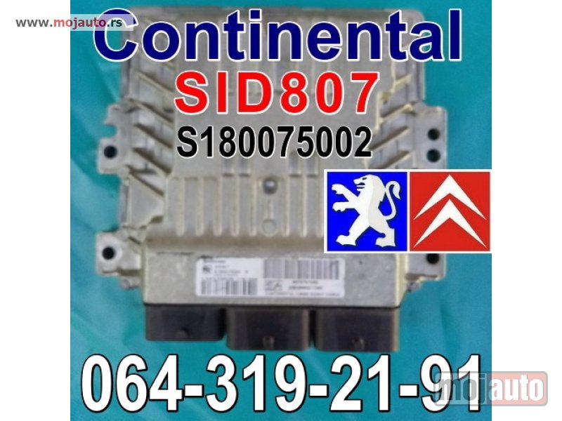 KOMPJUTER Continental SID807 Pežo Peugeot S180075002 Citroen