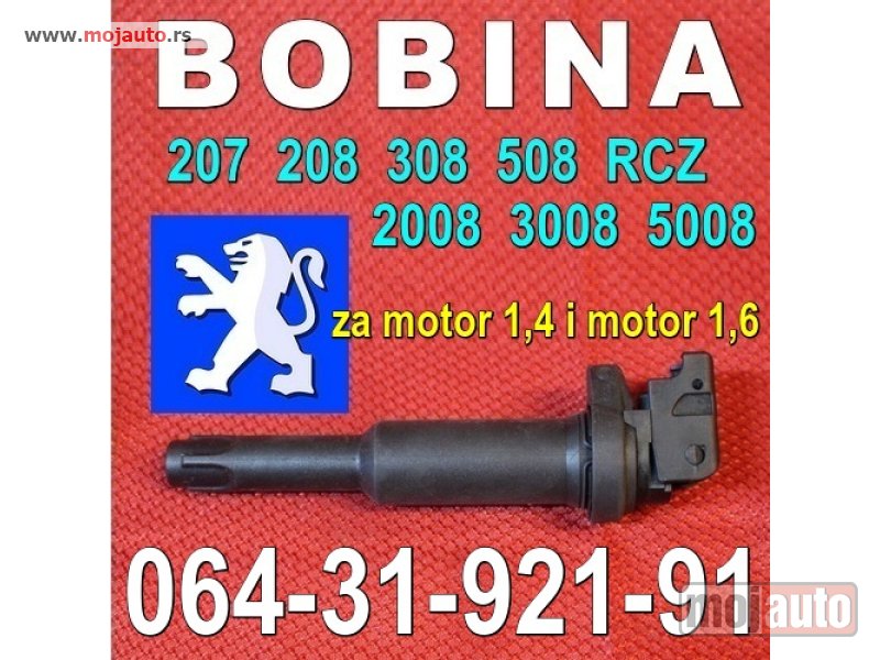 BOBINA0 221 504 470 Pežo 2008 207 208 3008 308 5008 508 RCZ Peugeot za motor 1,4 i motor 1,6