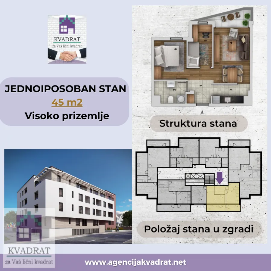 Prodaja, jednosoban stan, 45m2, Obrenovac, Beograd