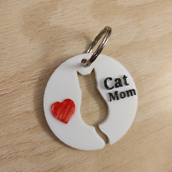 Cat mom privezak za kljuceve