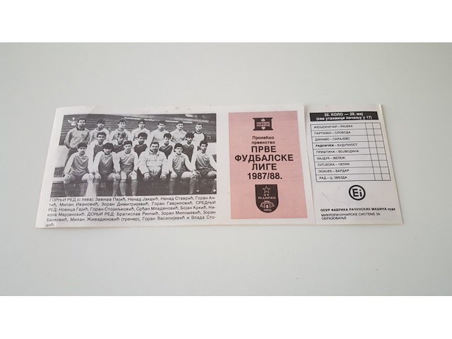 Prva fudbalska liga 1987/88