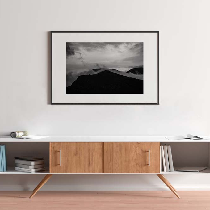 Crno-bela fotografija planina