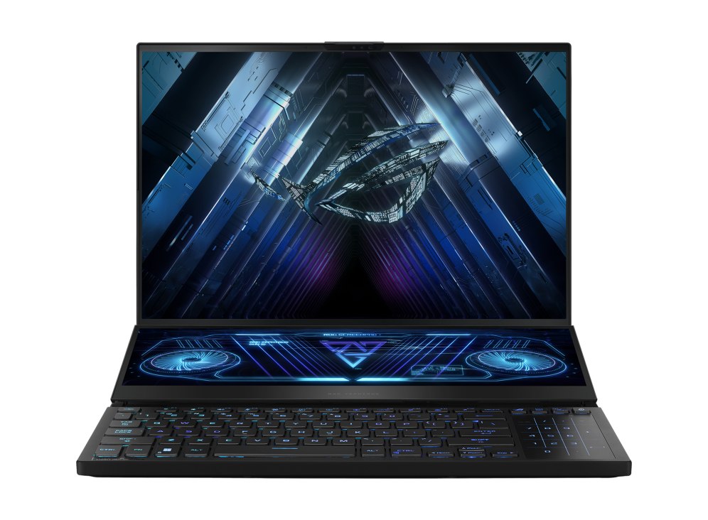 Laptop ASUS ROG Zephyrus Duo 16 GX650PZ-NM014X, 16 WQXGA IPS 1100nits 240Hz, AMD Ryzen 9 7945HX, 32GB RAM, 1TB SSD, Nvidia GeForce RTX 4080, Chiclet Backlit, Windows 11 ProID EK000565932
