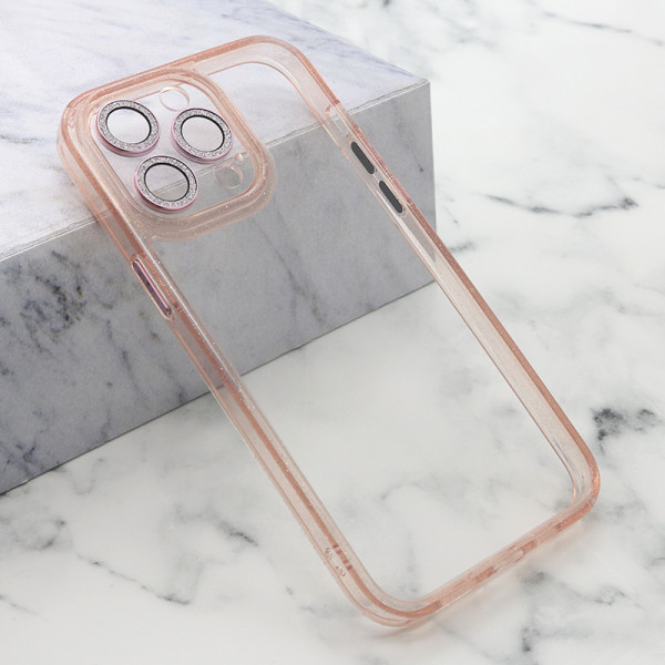 Futrola DIAMOND LENS za iPhone 15 Pro Max (6.7) roze