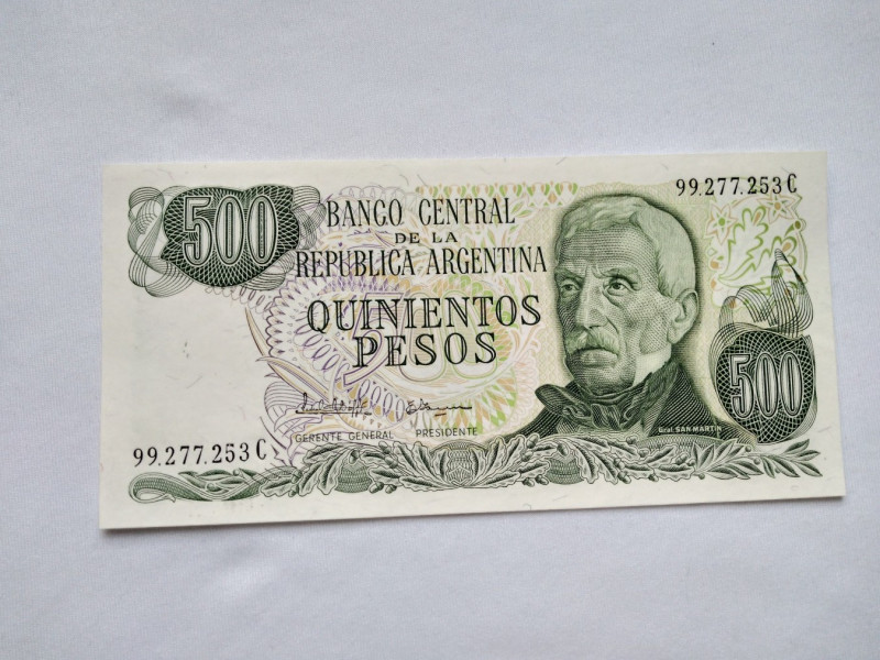 Argentina 500 pesos,1977-82 god.UNC,P-303