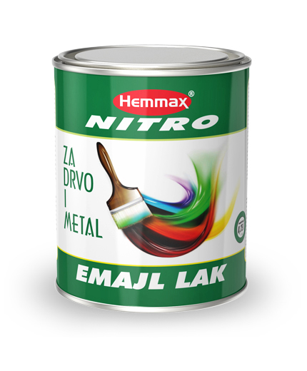 Hemmax Nitro emajl lak za drvo i metal 0.75L, crna mat