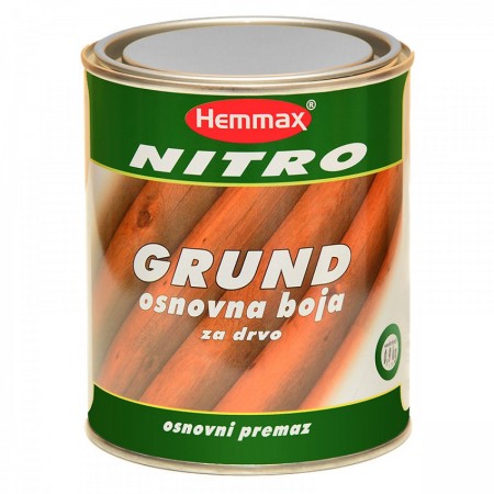 Hemmax Nitro Grund – Osnovna boja za drvo – bela, 0.9 KG