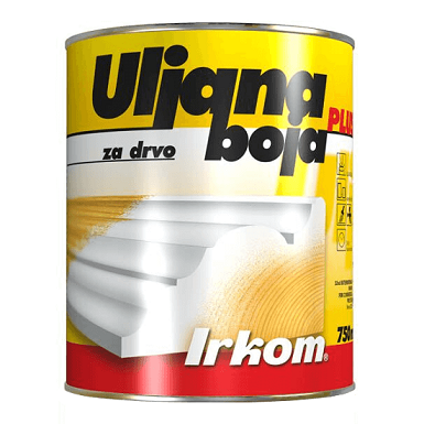 Irkom Uljana boja za drvo PLUS – bela, 750ml