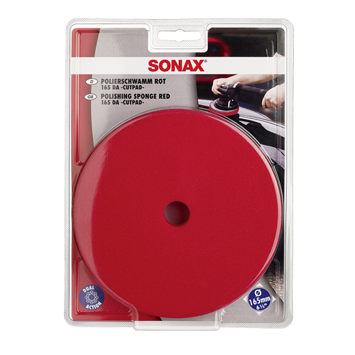 Sonax 493400/494441 Sunđer za poliranje – crveni 143/165 DA CutPad
