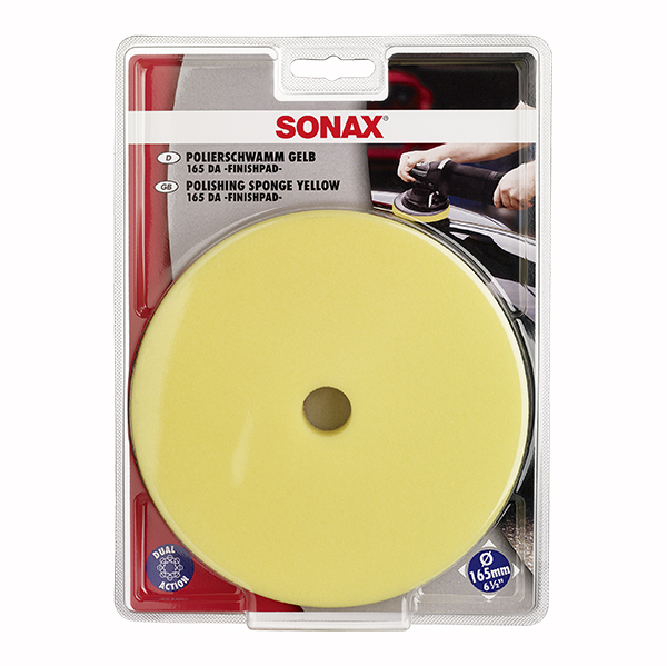 Sonax 494500 Sunđer za poliranje – žuti 165 DA Finish Pad