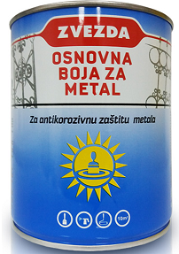 Zvezda Osnovna boja za metal, siva, 0.65L