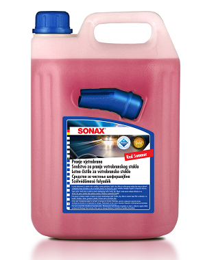 Sonax 266441 Red Summer – Letnja tečnost za pranje vetrobranskih stakala, 3L