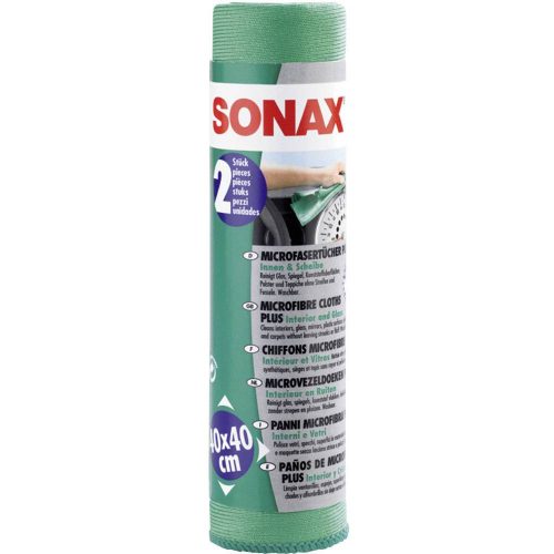 Sonax 416541 Mikrofiber krpe PLUS za enterijer i staklo, 2kom – 40x40cm