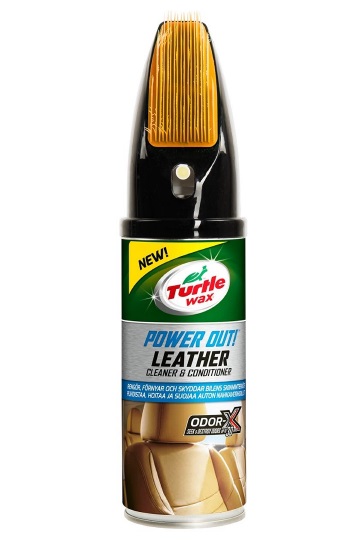 TurtleWax Power Out! Leather – Čistač i nega kožnih površina sa četkom, 400ml