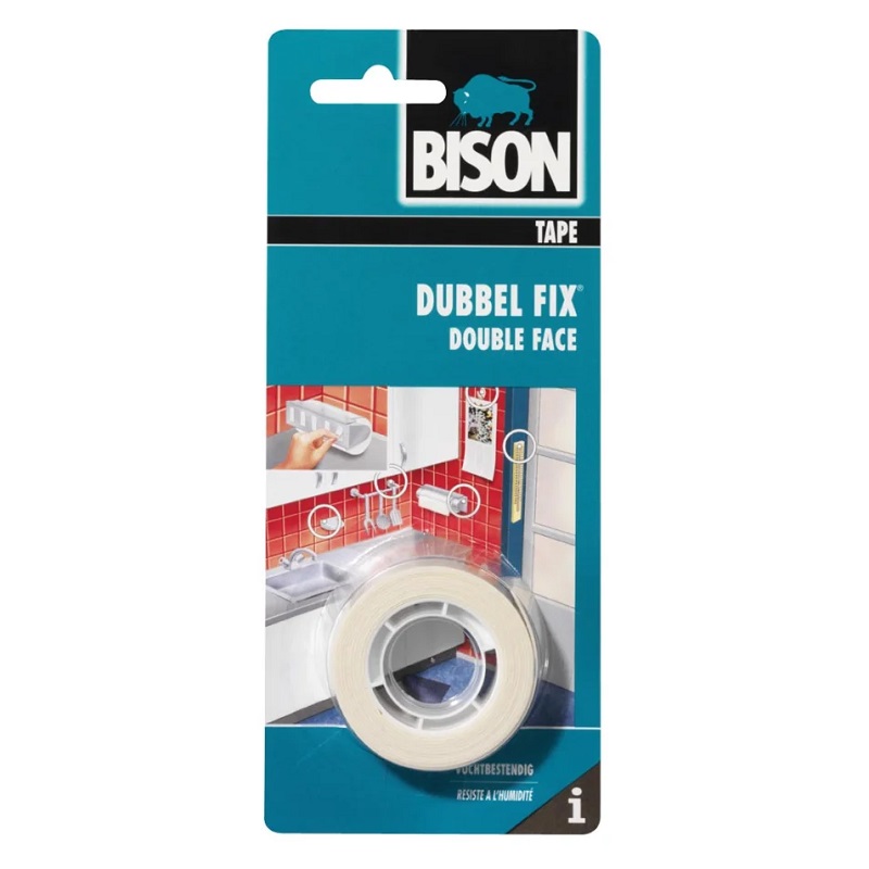 Bison Double Fix Tape – Duplolepljiva montažna traka, 19mm x 1.5m