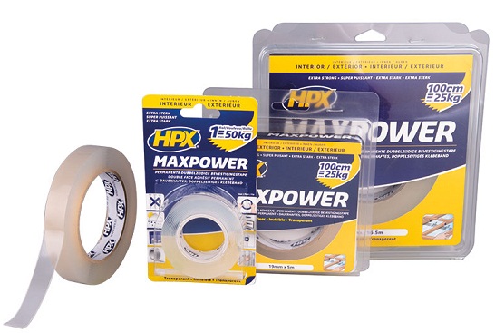 HPX Max Power Transparent – Dvostrano lepljiva, providna traka