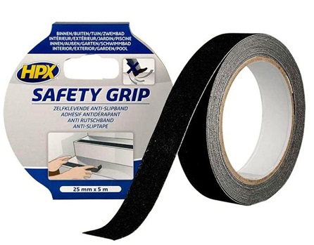 HPX Safety Grip – Protivklizna traka – crna, 25mmx5m blister