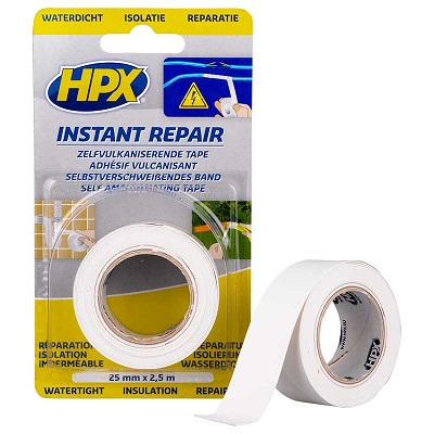 HPX SW2503S Instant Repair – Vulkanizirajuća traka za brze popravke, bela, 25mm x 2.5m