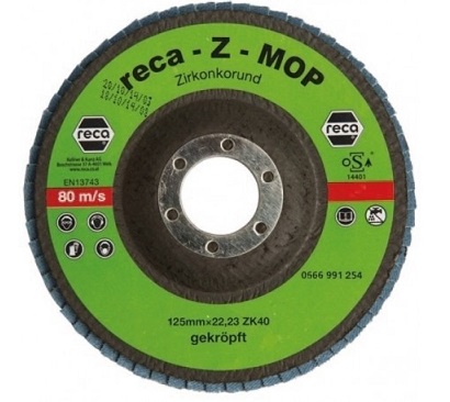 RECA Z-MOP Lamelni brusni disk za obradu čelika, 115mmx22.23mm