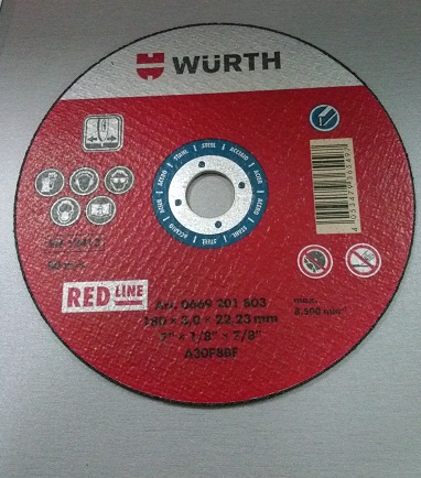 Wurth Red Line Rezna ploča za čelik, 180×3.0x22.23