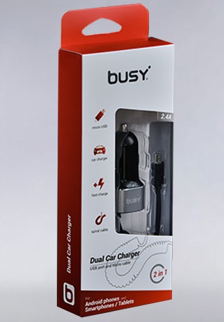 Busy 50700 USB punjač 2.4A sa lighting kablom, 1m