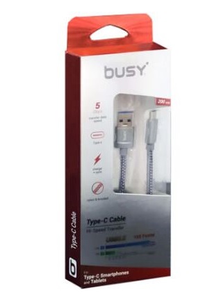 Busy 50712 USB kabl tip C, pleteni 2m