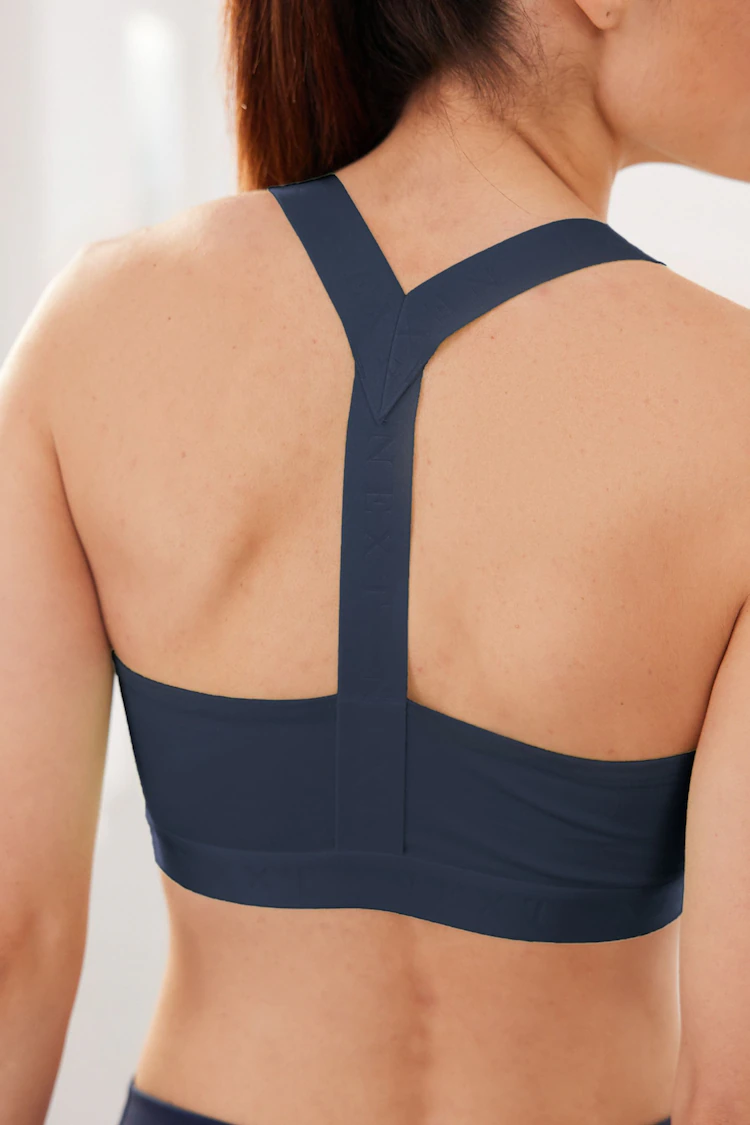 Navy Blue Active Sports Low Impact Crop Top