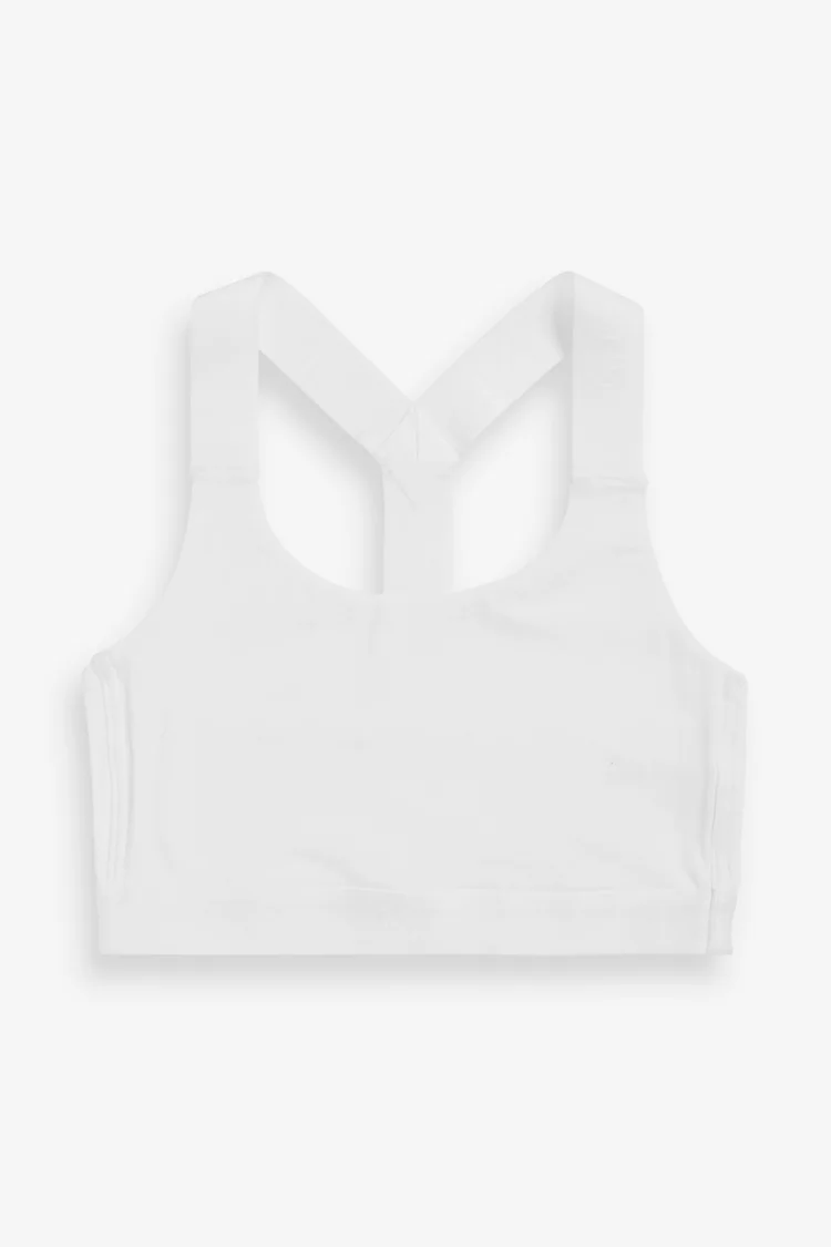 White Active Sports Low Impact Crop Top