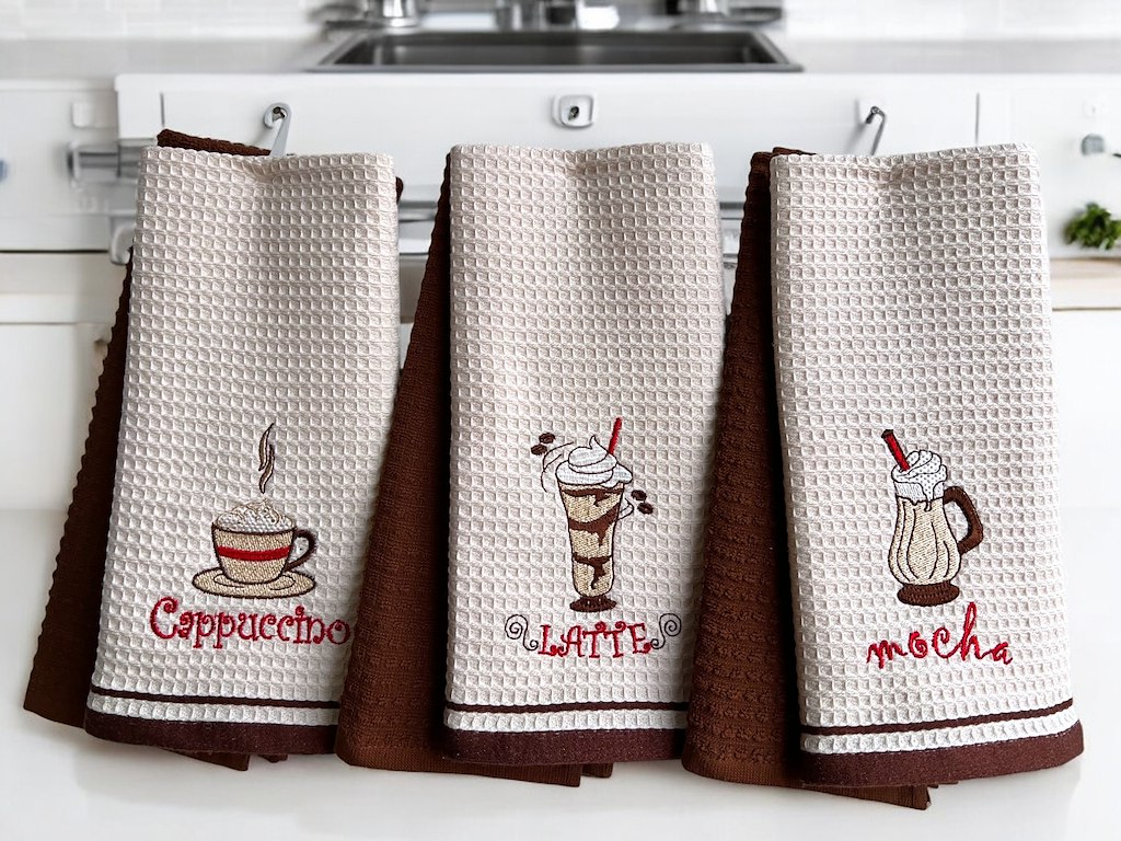 Set 6 kuhinjskih krpa Wafle Capuchino