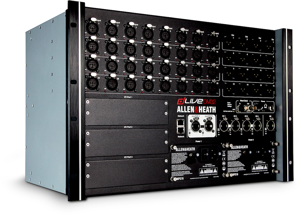 Allen & Heath dLive DM32 MixRack modul/stagebox
XCVI CORE
DEEP PROCESSING
RACKEXTRA FX
BUILT TO ENDURE