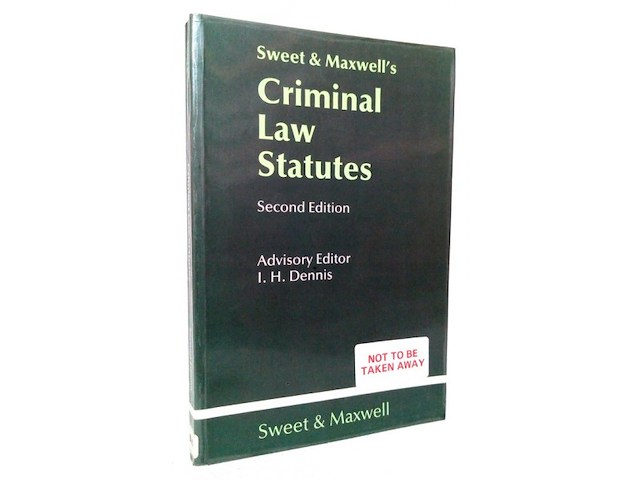 Criminal Law Statutes - Ian Dennis
