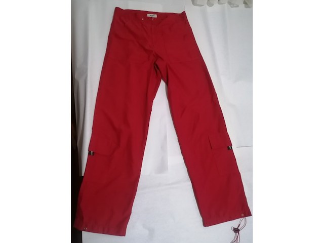 Pantalone, ženske, šuškave, crvene